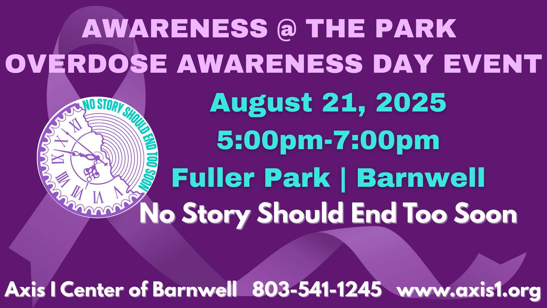 Overdose Awareness Day | Axis I Center of Barnwell